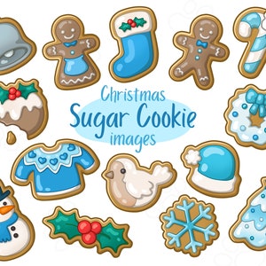 Sugar Cookies - Xmas - Frosty - Clip Art Images - Digital Download - Etsy