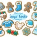 Sugar Cookies - Xmas - Frosty - Clip Art Images - Digital Download - Etsy
