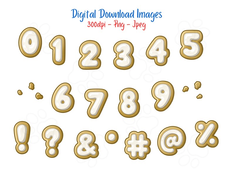 Sugar Cookie Alphabet - Red, White & Blue - Clip Art Images - Digital ...