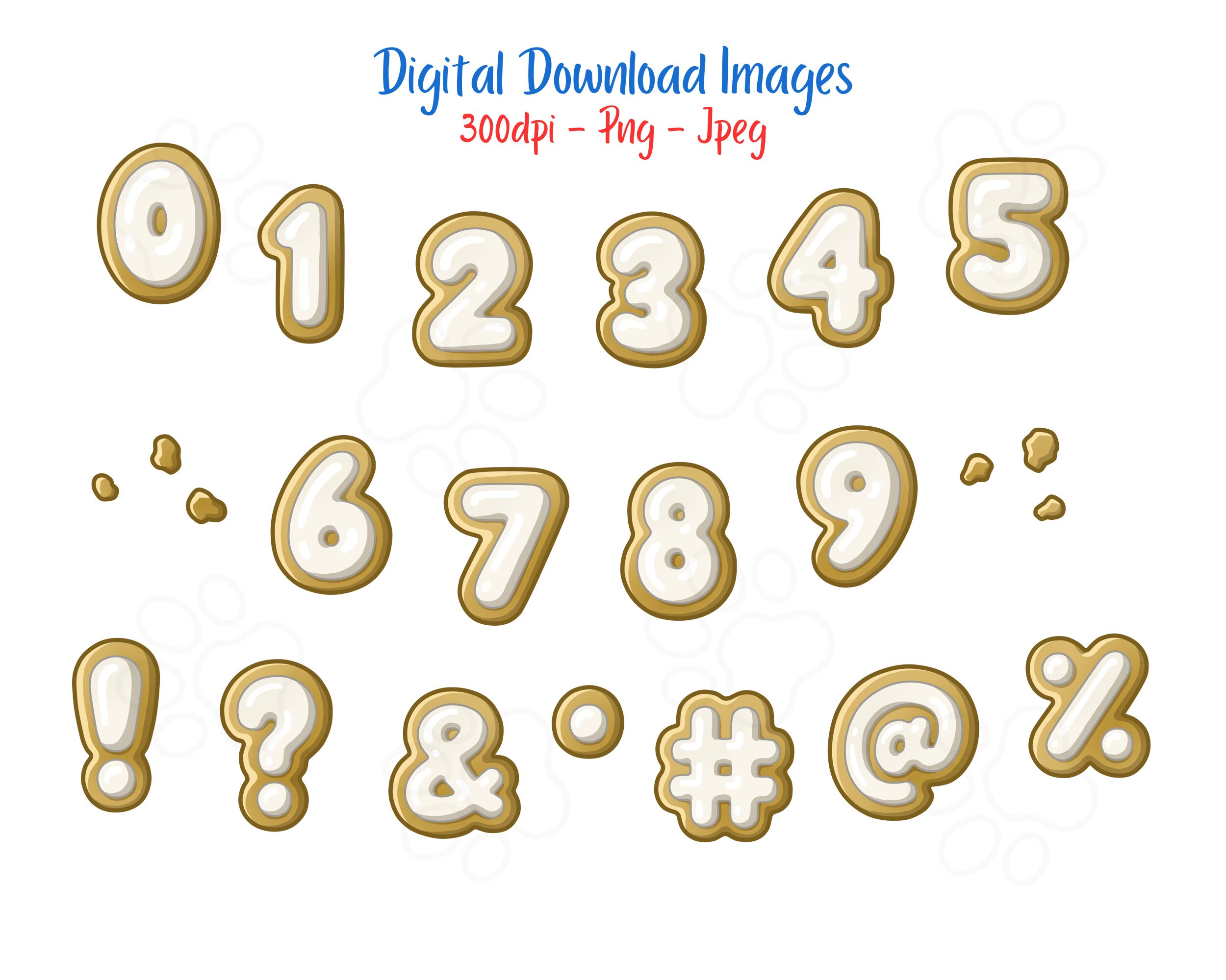 Sugar Cookie Alphabet - Red, White & Blue - Clip Art Images - Digital ...