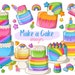 Make a Cake - Rainbow - Clip Art Images - Digital Download - Etsy