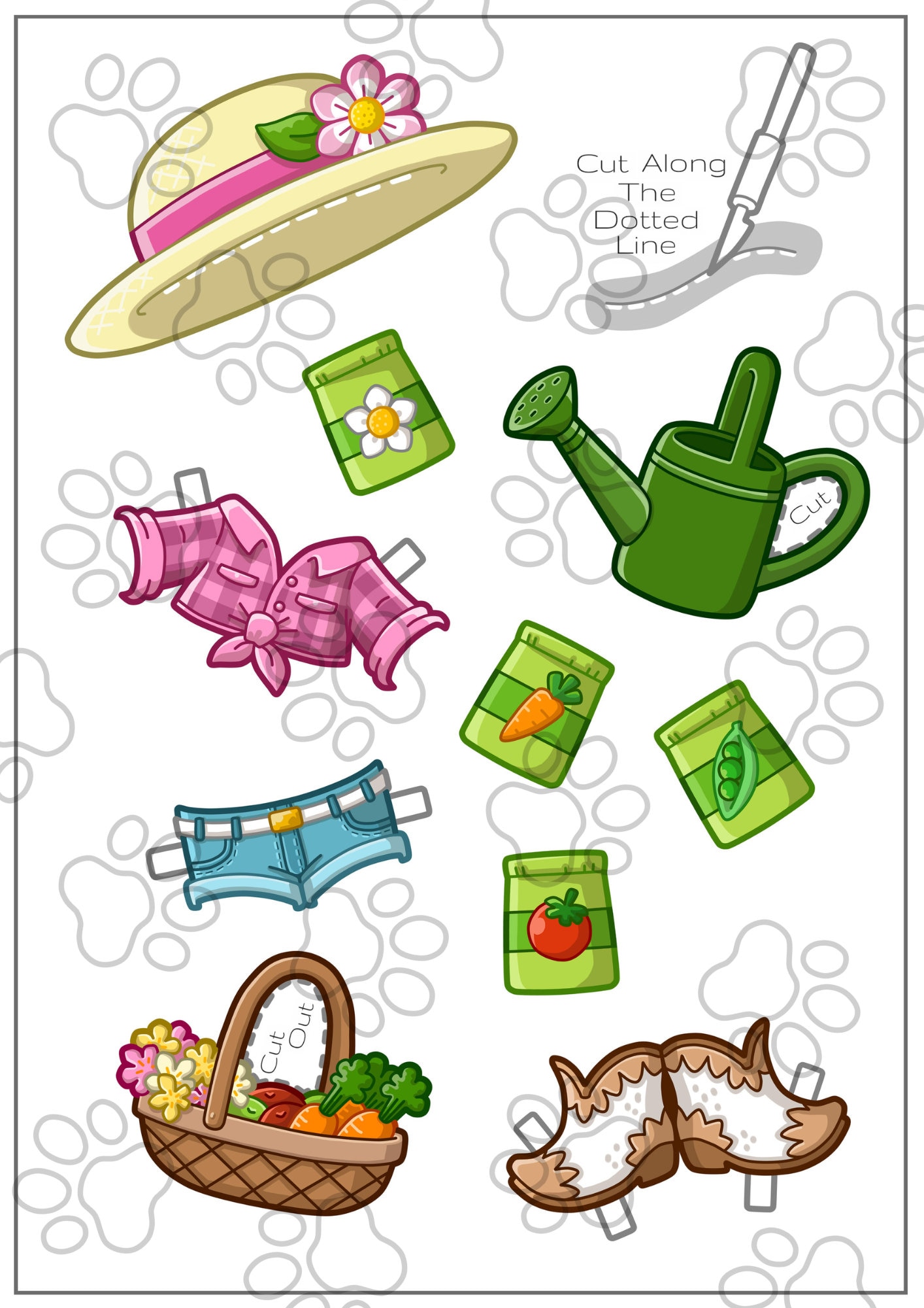 Country Farm - Paper Doll - Fashion Playset - Printable Download - Etsy