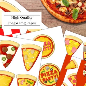 Pizza Party! - Instant Download - Printable Decoration Kit - Garland ...