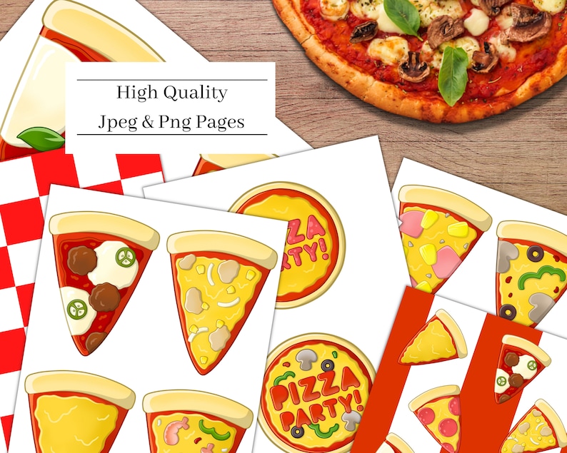 Pizza Party! - Instant Download - Printable Decoration Kit - Garland ...