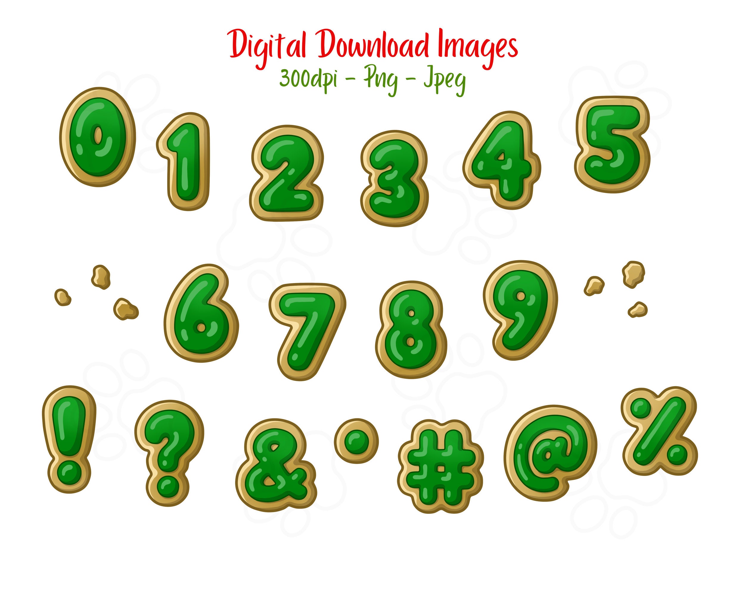 Sugar Cookie Alphabet - Xmas - Clip Art Images - Digital Download - Etsy