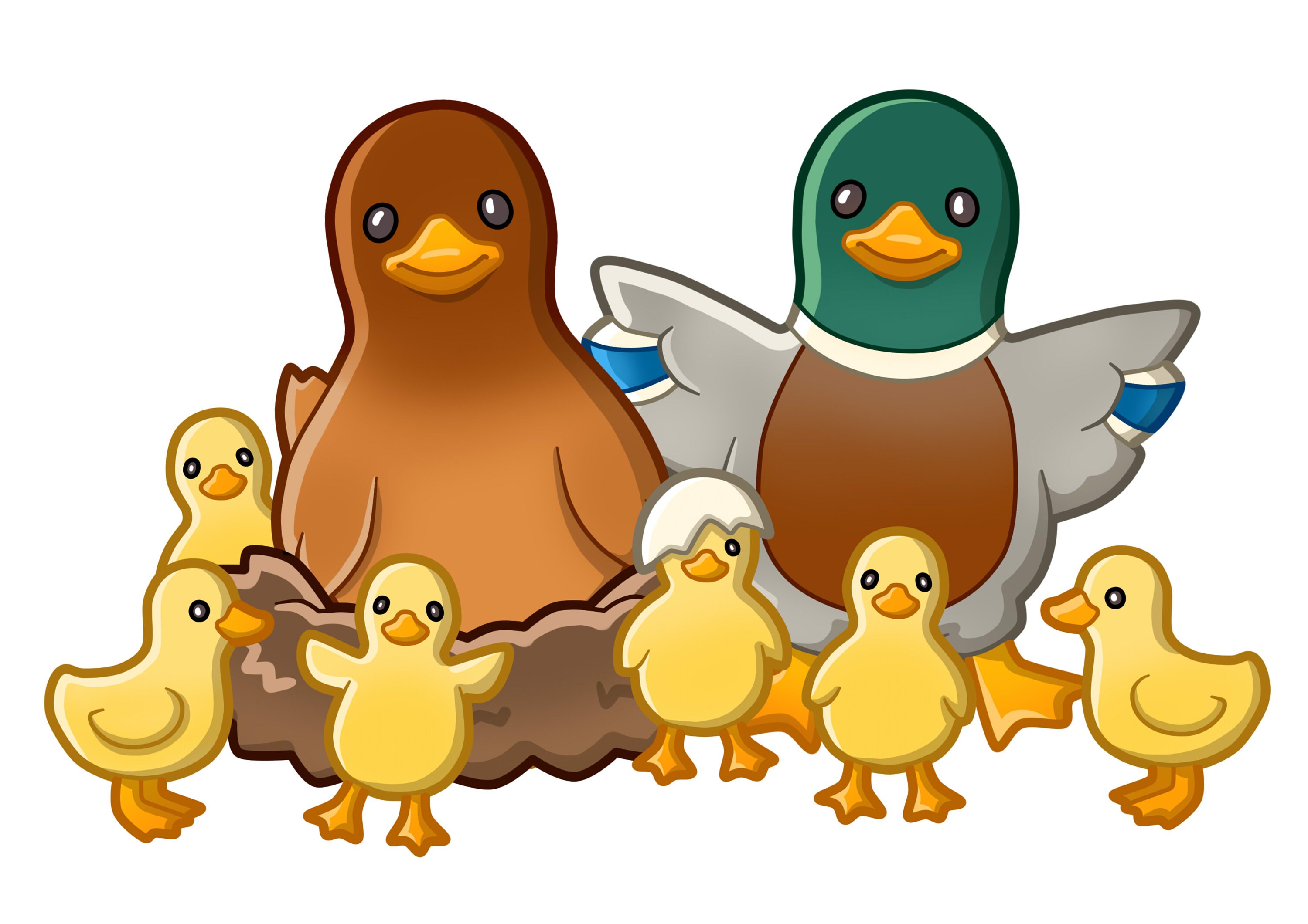 Duck & Egg - Clip Art Images - Digital Download - Etsy