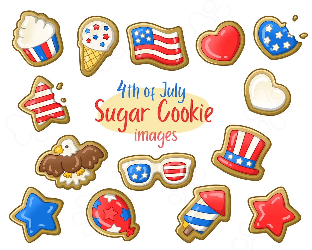 Sugar Cookies - 4th of July - Clip Art Images - Digital Download - Etsy