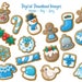 Sugar Cookies - Xmas - Frosty - Clip Art Images - Digital Download - Etsy