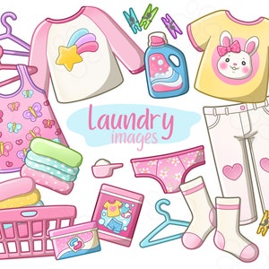 Laundry Day - Cute - Clip Art Images - Digital Download - Etsy
