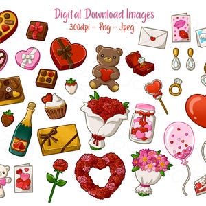 Valentines Day - Clip Art Images - Digital Download - Etsy