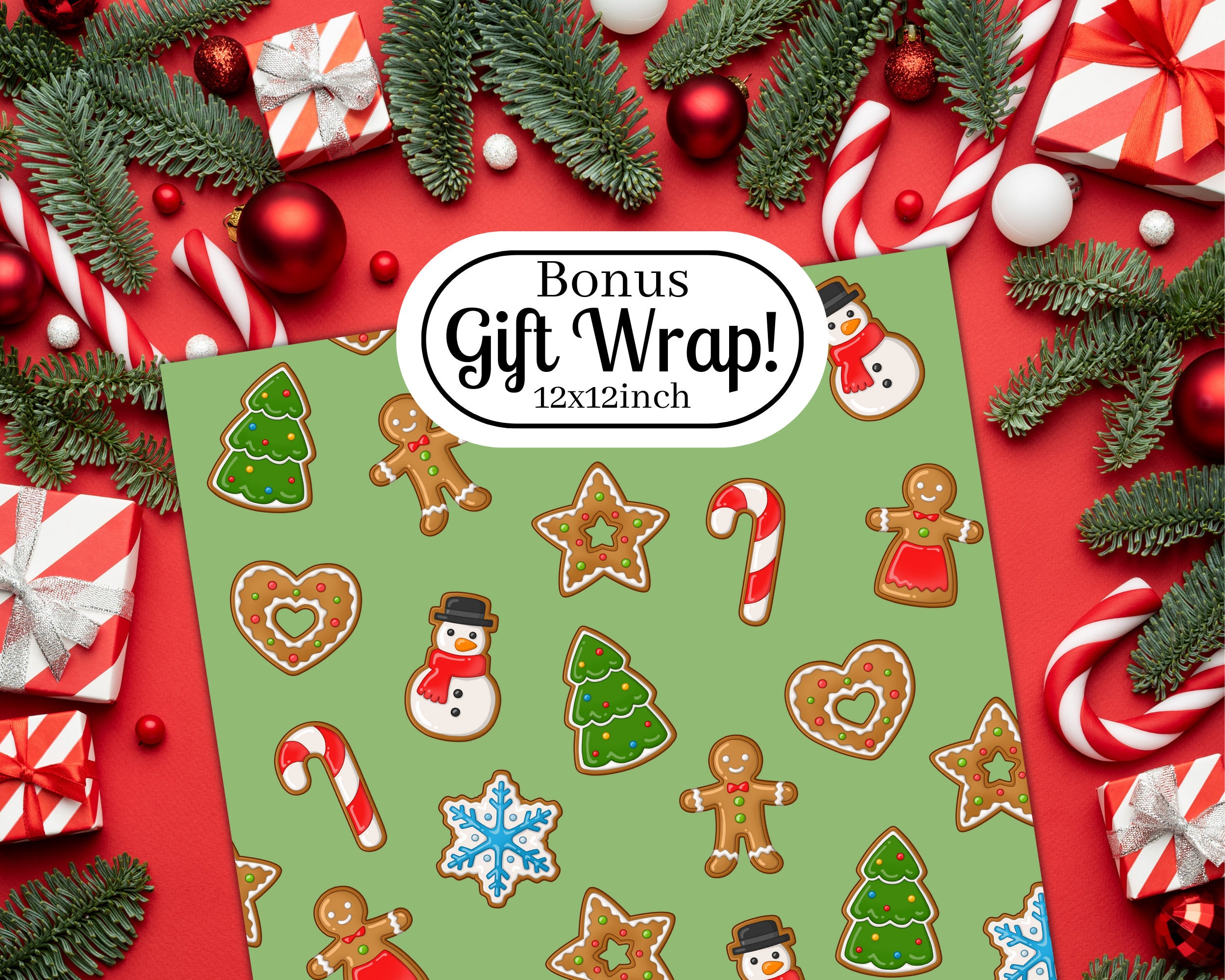 Gingerbread Cookies Instant Download Printable Decoration Kit Xmas ...