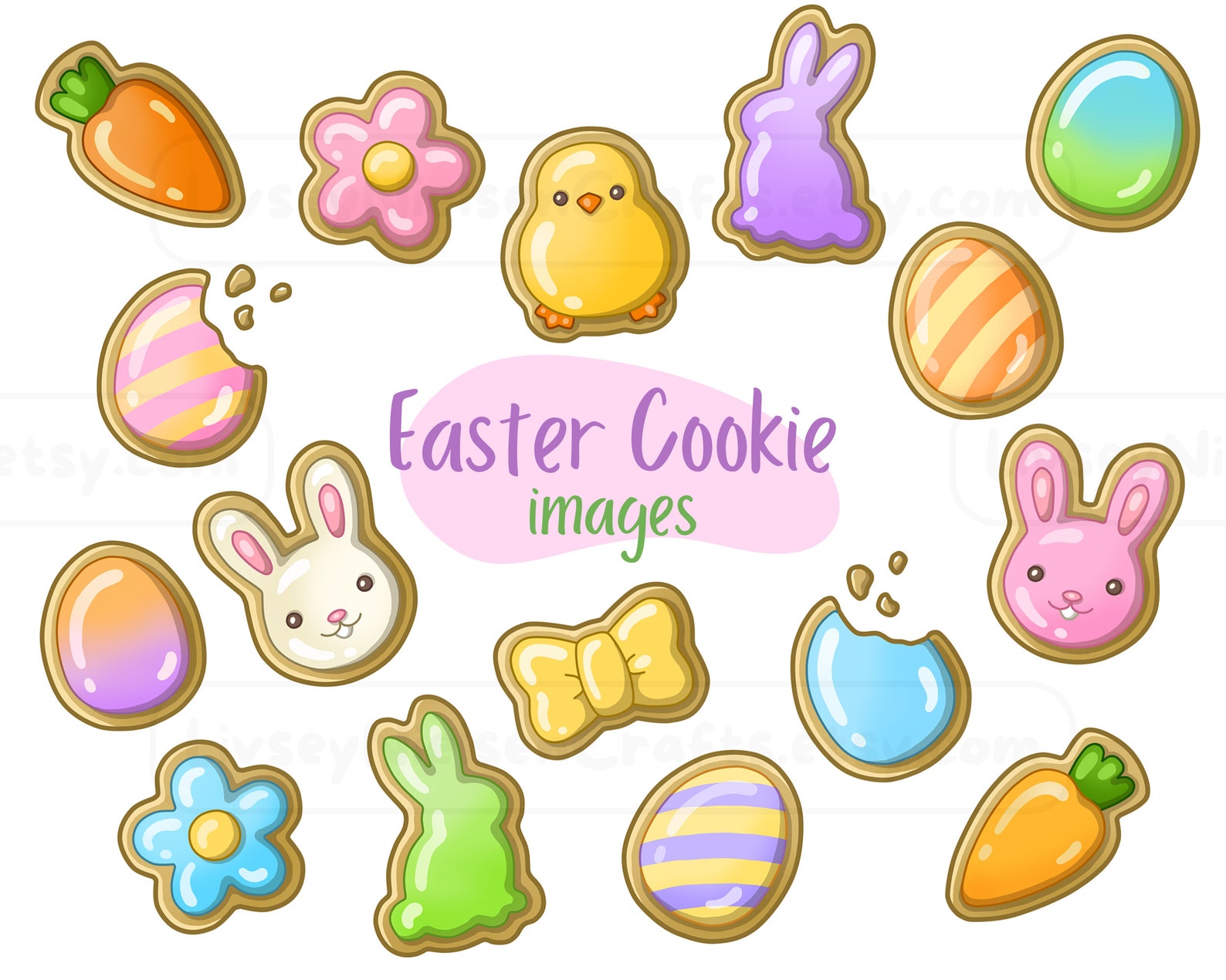 Sugar Cookies - Easter - Clip Art Images - Digital Download - Etsy
