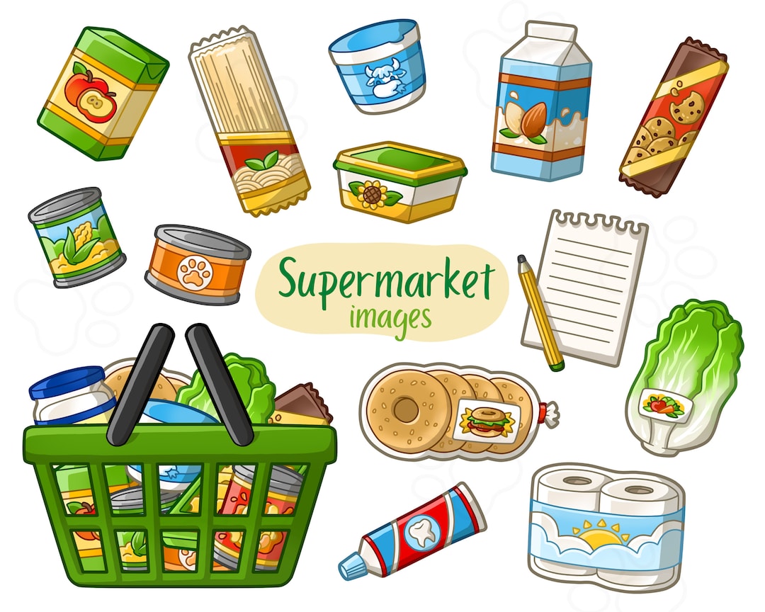 Supermarket - Daily Shop 2 - Grocery Clip Art Images - Digital Download ...
