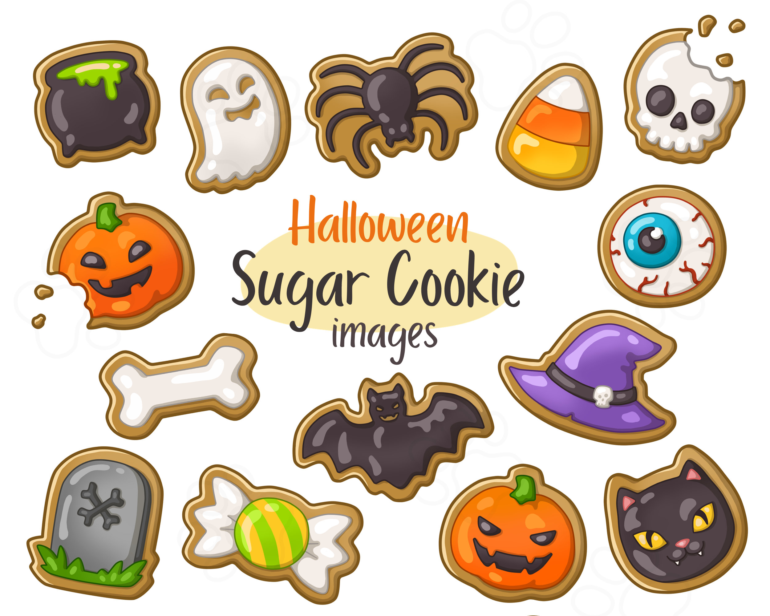 Sugar Cookies - Halloween - Clip Art Images - Digital Download - Etsy