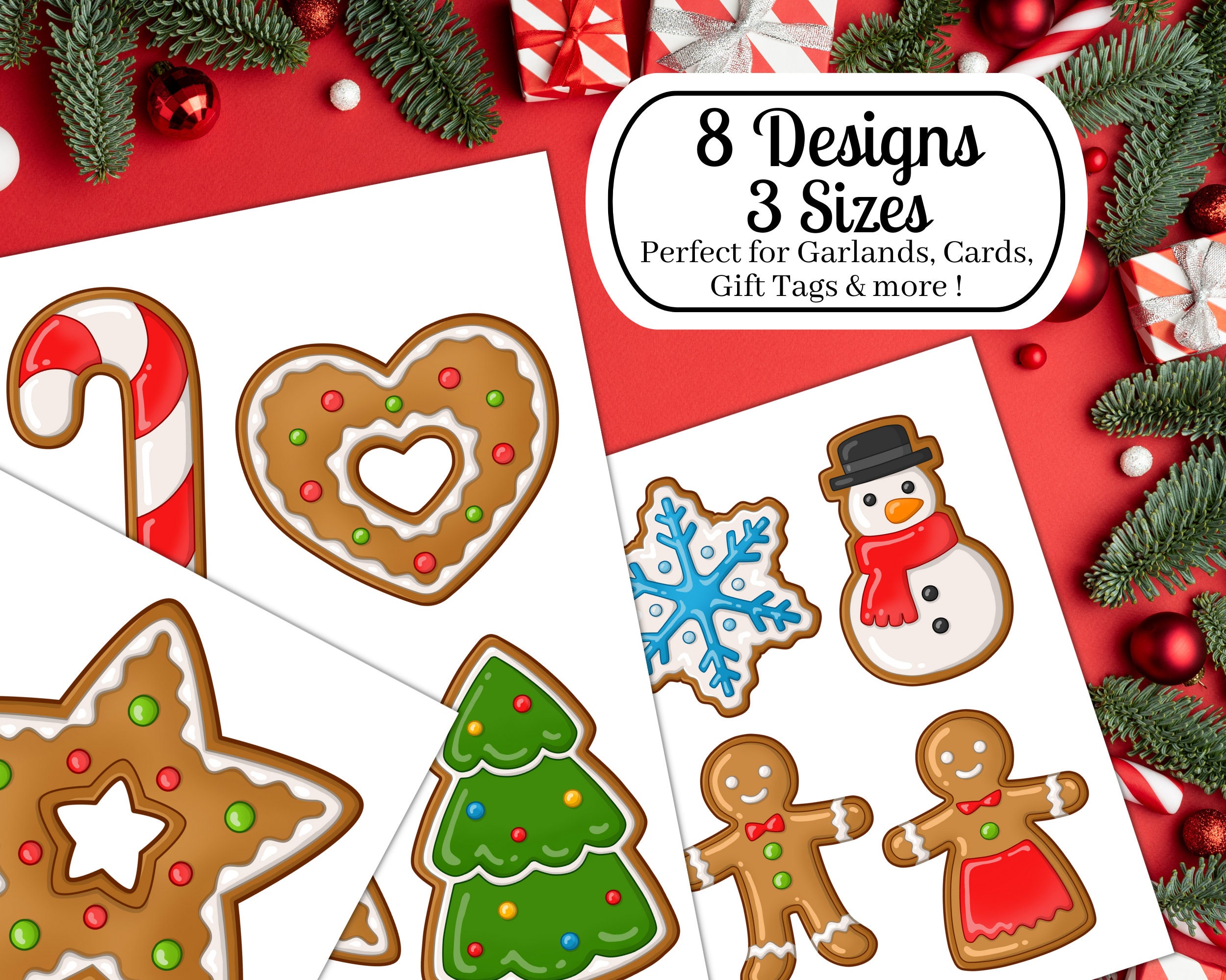 Gingerbread Cookies - Instant Download - Printable Decoration Kit ...