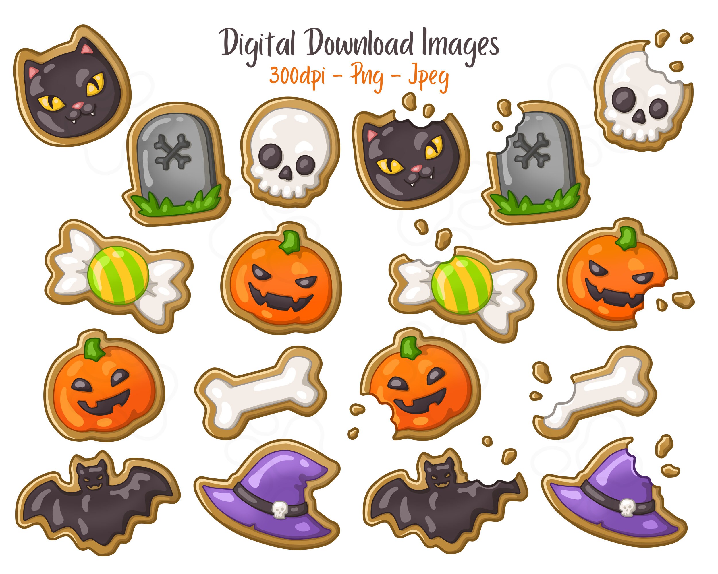 Sugar Cookies - Halloween - Clip Art Images - Digital Download - Etsy