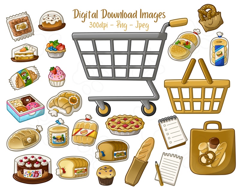 Supermarket - Bakery - Grocery Clip Art Images - Digital Download - Etsy