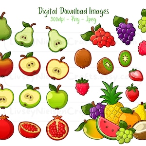 Fresh Fruit - Clip Art Images - Digital Download - Etsy