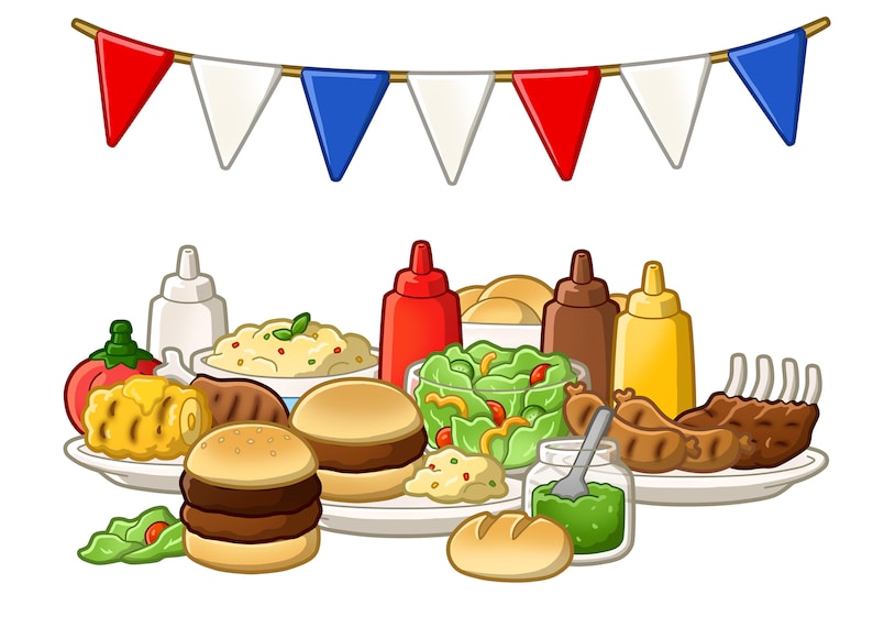 BBQ Picnic - Clipart Images - Digital Download - Etsy