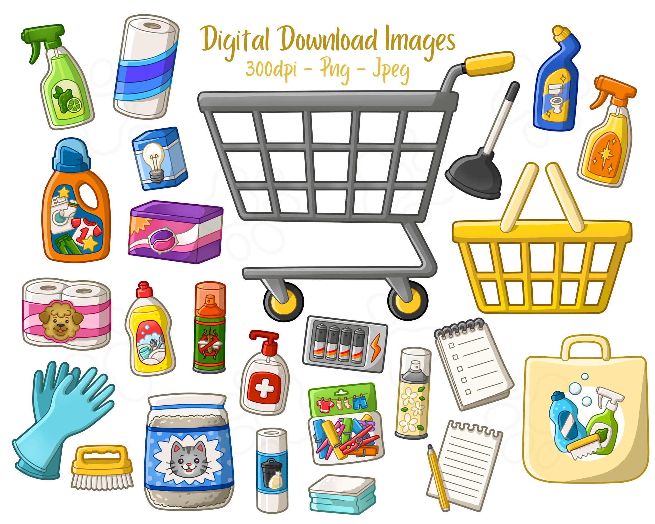 Supermarket - Household 2 - Grocery Clip Art Images - Digital Download ...