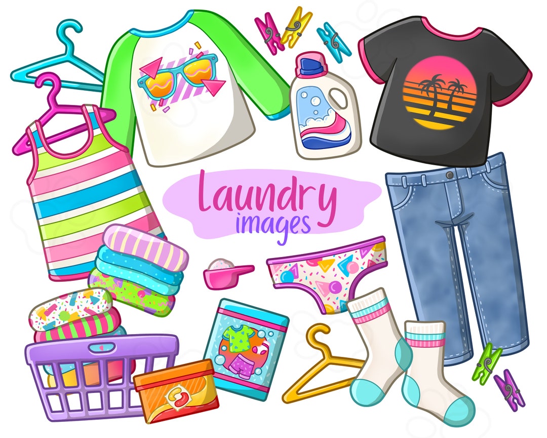 Laundry Day - Rad - Clip Art Images - Digital Download - Etsy