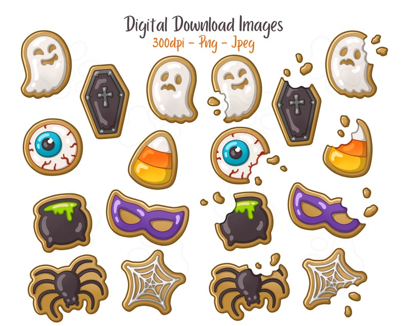 Sugar Cookies - Halloween - Clip Art Images - Digital Download - Etsy