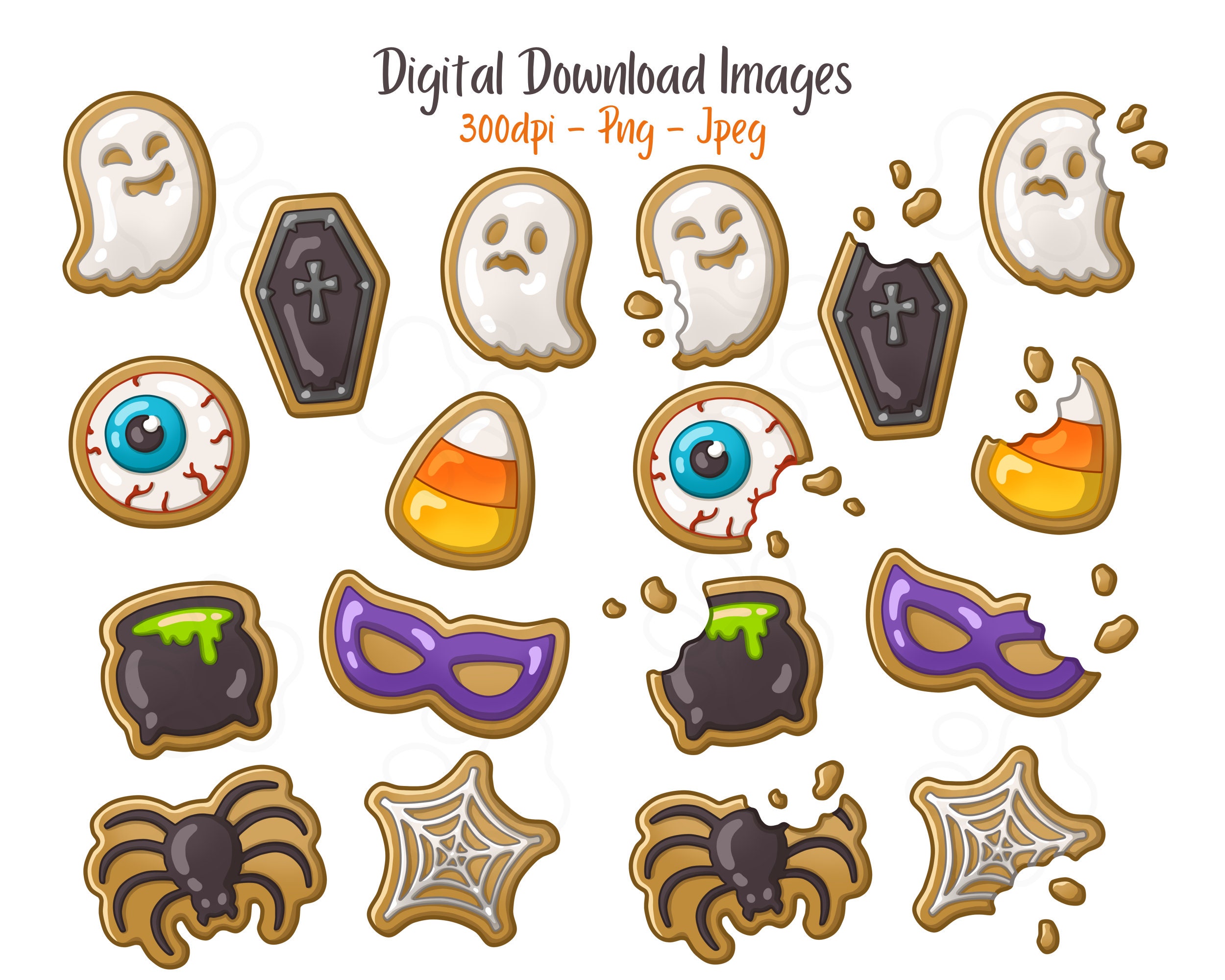 Sugar Cookies - Halloween - Clip Art Images - Digital Download - Etsy