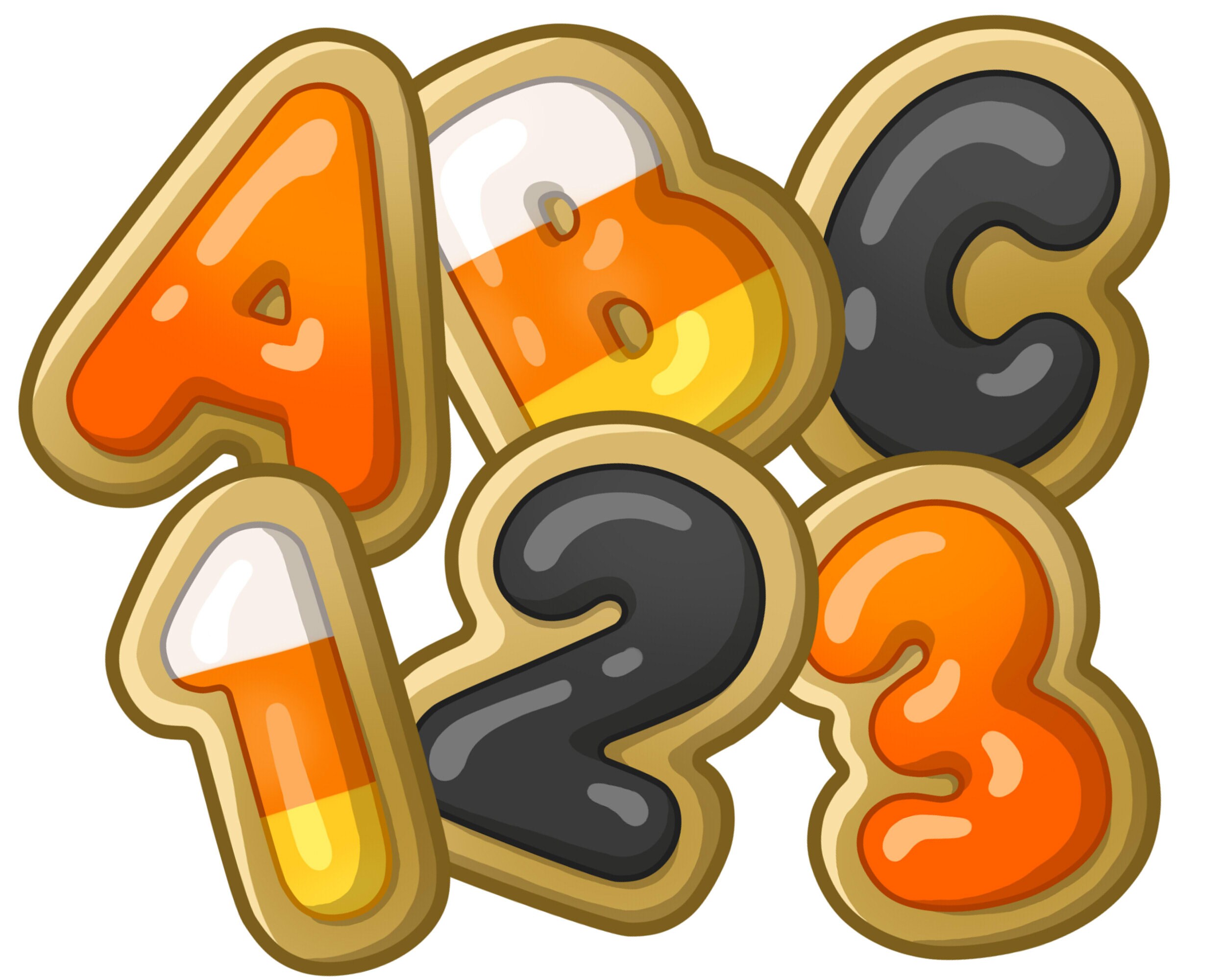 Sugar Cookie Alphabet - Halloween - Clip Art Images - Digital Download ...