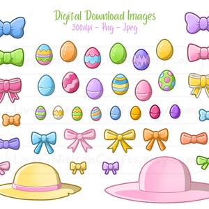 Easter Bonnet - Clip Art Images - Digital Download - Etsy