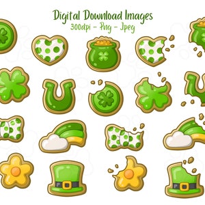 Sugar Cookies - St Patrick's Day - Clip Art Images - Digital Download ...