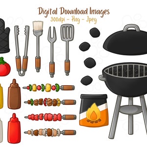 BBQ Picnic - Clipart Images - Digital Download - Etsy