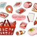 Supermarket - Meat - Grocery Clip Art Images - Digital Download - Etsy