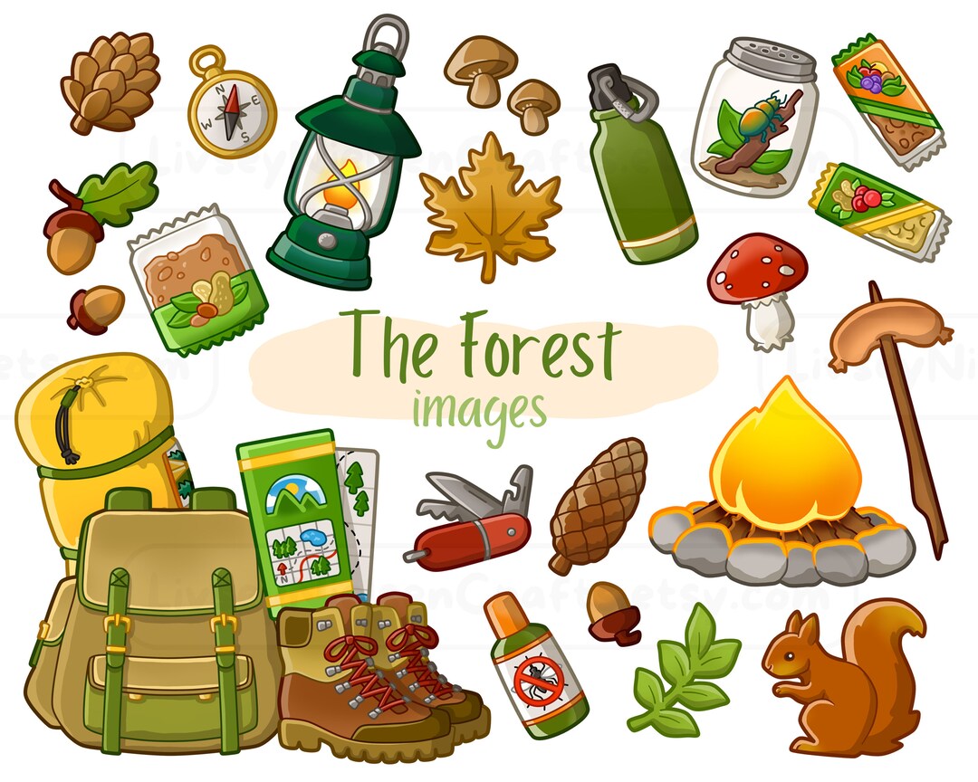 The Forest - Clip Art Images - Digital Download - Etsy
