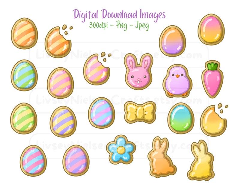 Sugar Cookies - Easter - Clip Art Images - Digital Download - Etsy