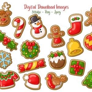 Sugar Cookies - Xmas - Classic - Clip Art Images - Digital Download - Etsy