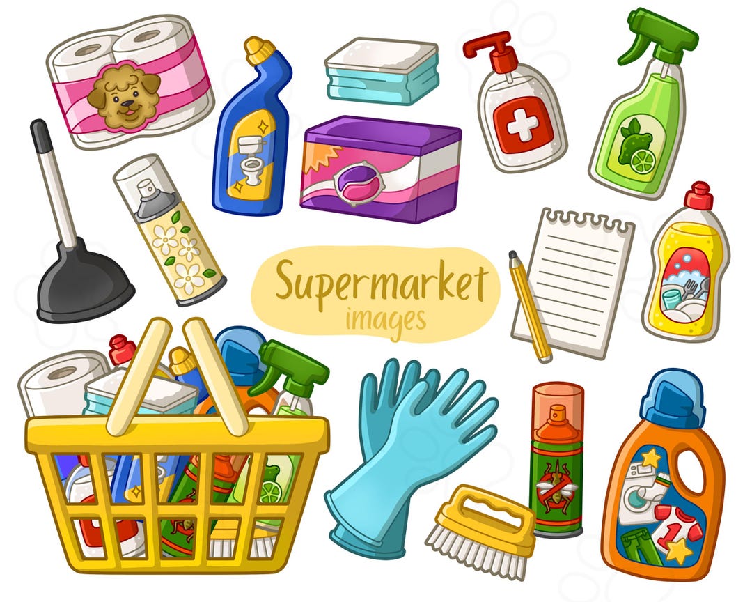 Supermarket - Household 2 - Grocery Clip Art Images - Digital Download ...