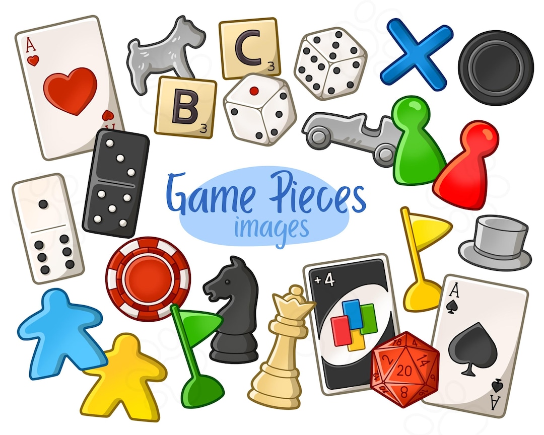 Games Pieces - Clip Art Images - Digital Download - Etsy