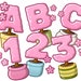Alphabet Plants - Pink - Clip Art Images - Digital Download - Etsy
