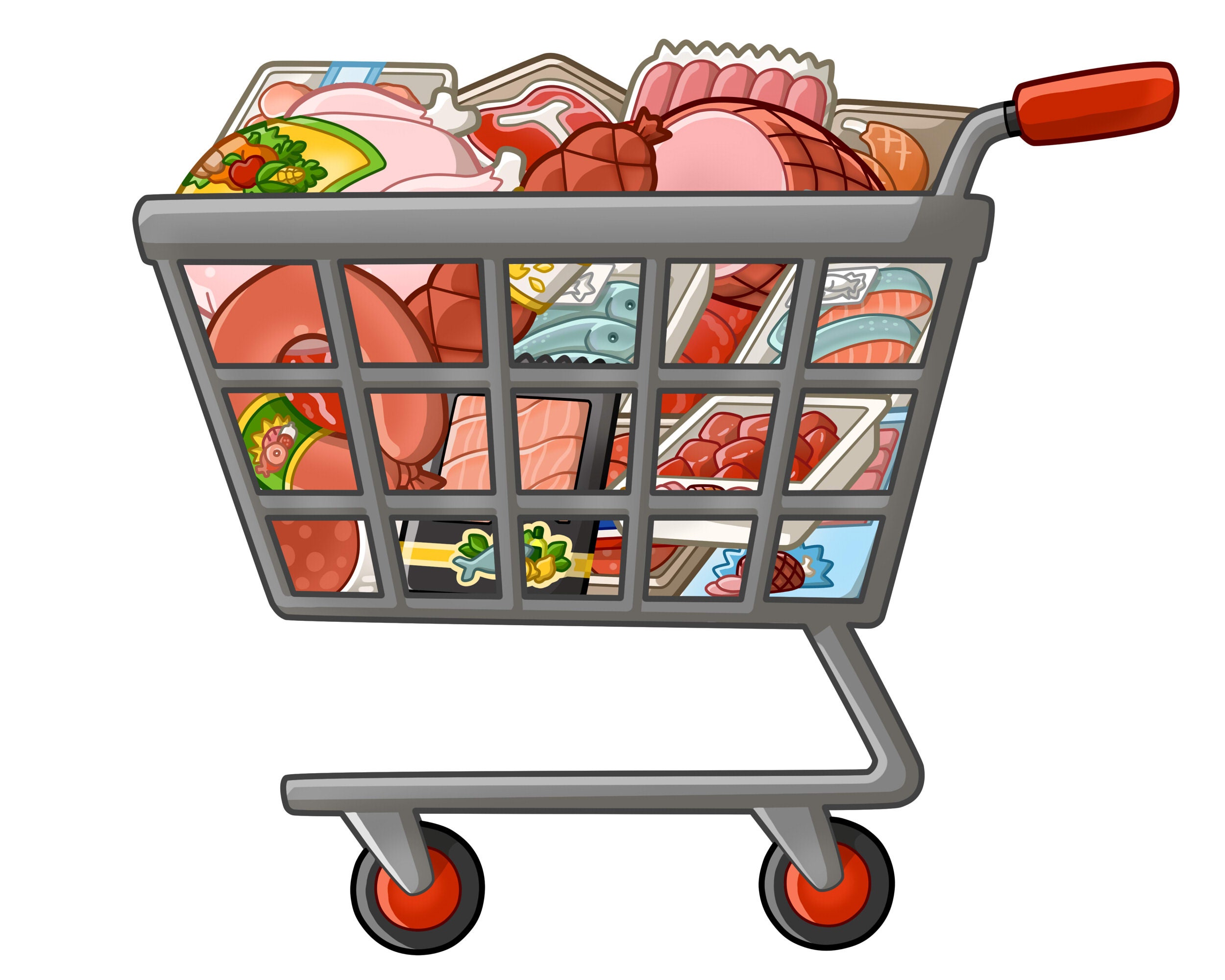 Supermarket - Meat - Grocery Clip Art Images - Digital Download - Etsy