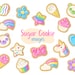 Sugar Cookies - Pastel Rainbow - Clip Art Images - Digital Download - Etsy