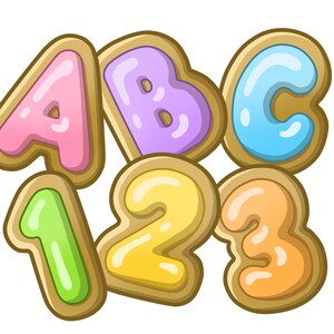 Sugar Cookie Alphabet - Pastel - Clip Art Images - Digital Download - Etsy