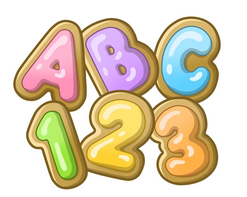 Sugar Cookie Alphabet - Pastel - Clip Art Images - Digital Download - Etsy