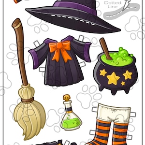 Spooky Costume Party - Paper Doll - Fashion Playset - Printable ...