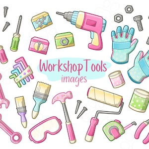 Workshop Tools Cute Clip Art Images Digital Download - Etsy