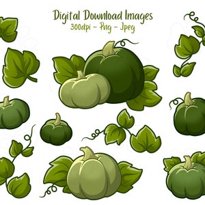 Pumpkin Harvest - Clip Art Images - Digital Download - Etsy