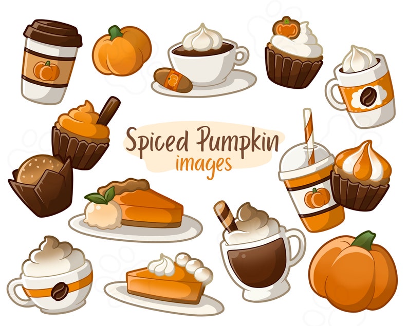 Spiced Pumpkin - Clipart Images - Digital Download - Etsy