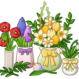 Flower Bouquet - Spring - Clip Art Images - Digital Download - Etsy