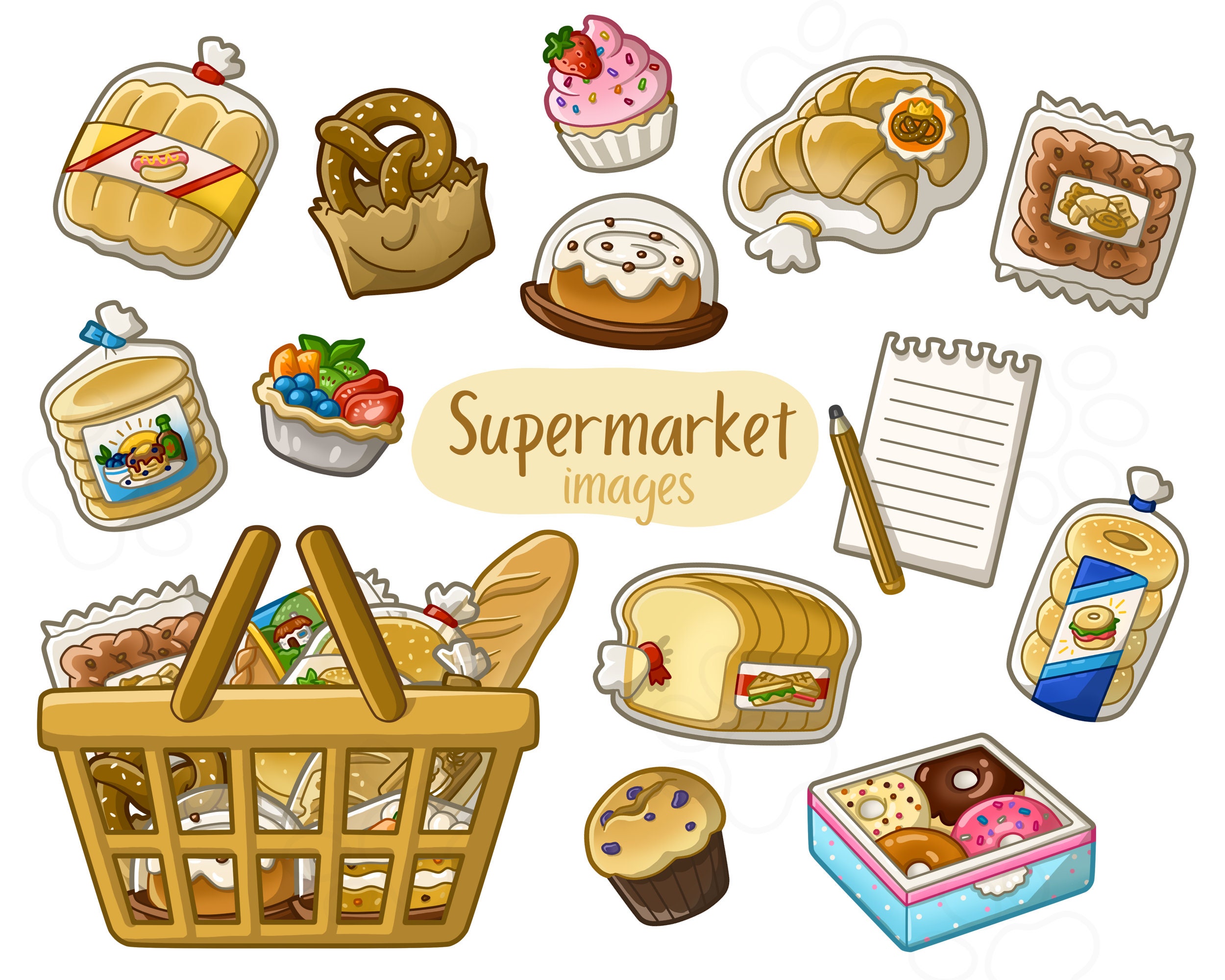 Supermarket - Bakery - Grocery Clip Art Images - Digital Download - Etsy
