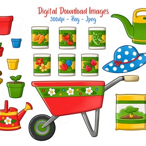 Gardening - Fun - Clip Art Images - Digital Download - Etsy