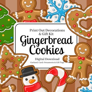 Gingerbread Cookies - Instant Download - Printable Decoration Kit ...